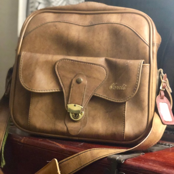 Verdi | Bags | Verdi Italian Leather Bag Brown Strap Shoulder Bag ...